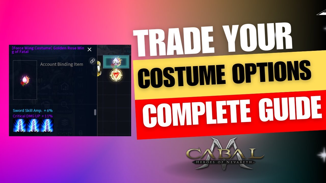Tradable Costume Options Cabal Mobile - YouTube