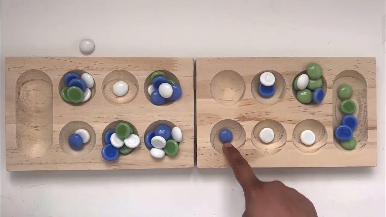 Playing Mancala Game in Tamil | How to Play Mancala Game and Rules ...