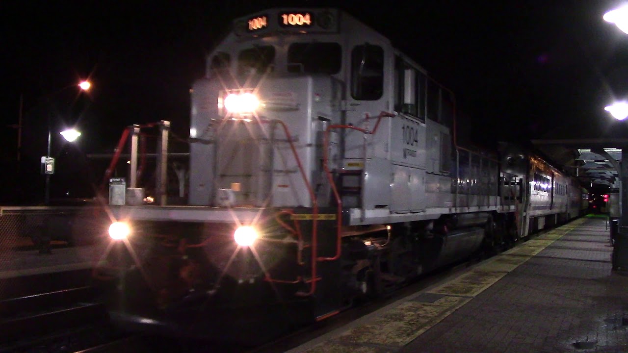 Full HD 60FPS: NJ Transit MP20B-3 1004 Wrong Rails West through Belmar ...
