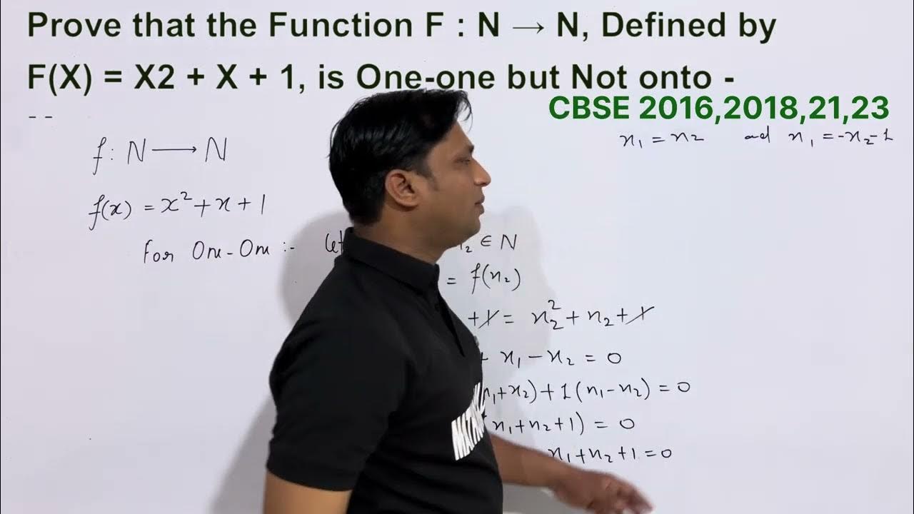 Prove that the Function F : N → N, Defined by F(X) = X^2 + X + 1, is One-one but Not onto ...