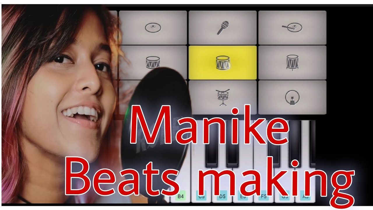 Manike mage hithe | karoke version | on keyboard | beats with notes ...