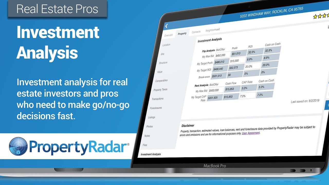 Investment Analysis using PropertyRadar - YouTube