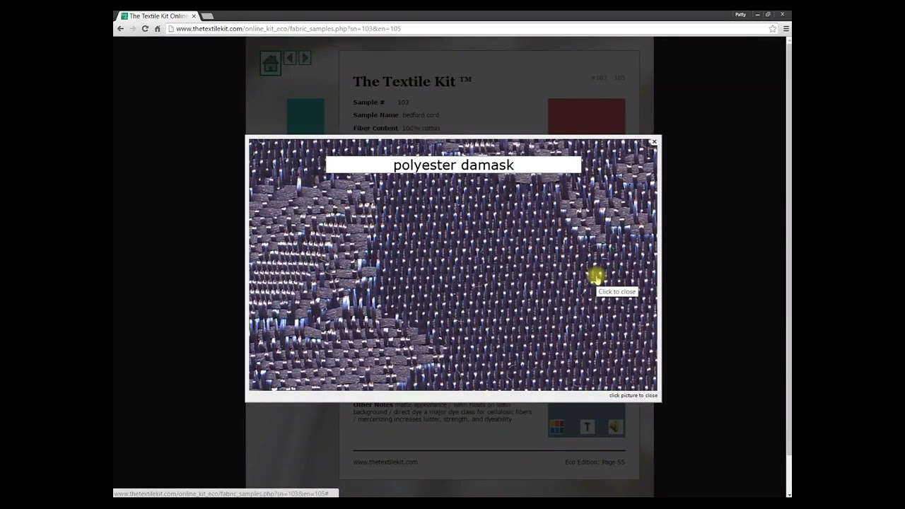 How to Use the Clickable Index in The Textile Kit Online Eco Edition ...