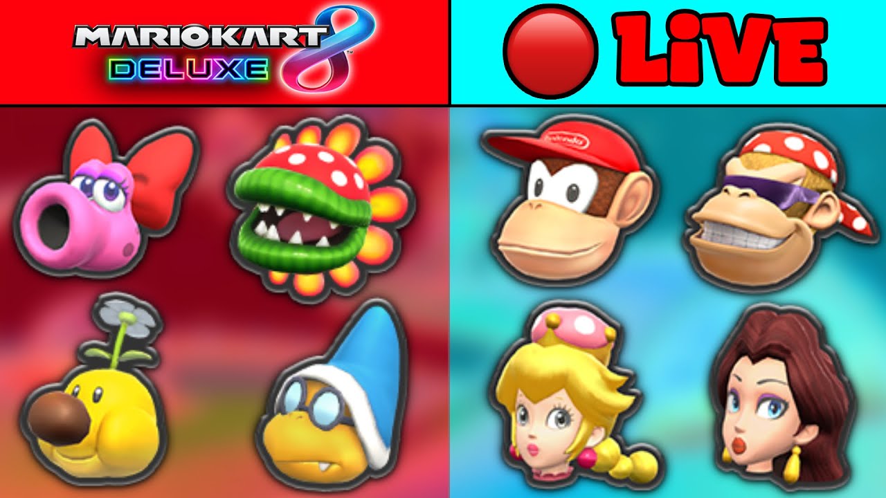 🔴 LIVE: Which DLC Characters are the BEST?? (Team MK8 Races) - YouTube