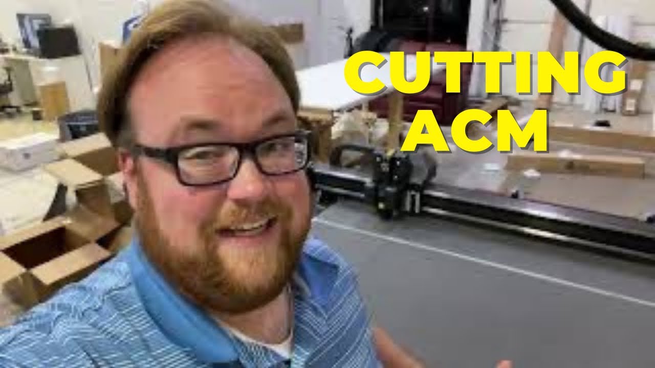 Cutting ACM on the summa f1612 flatbed - with pricing - YouTube
