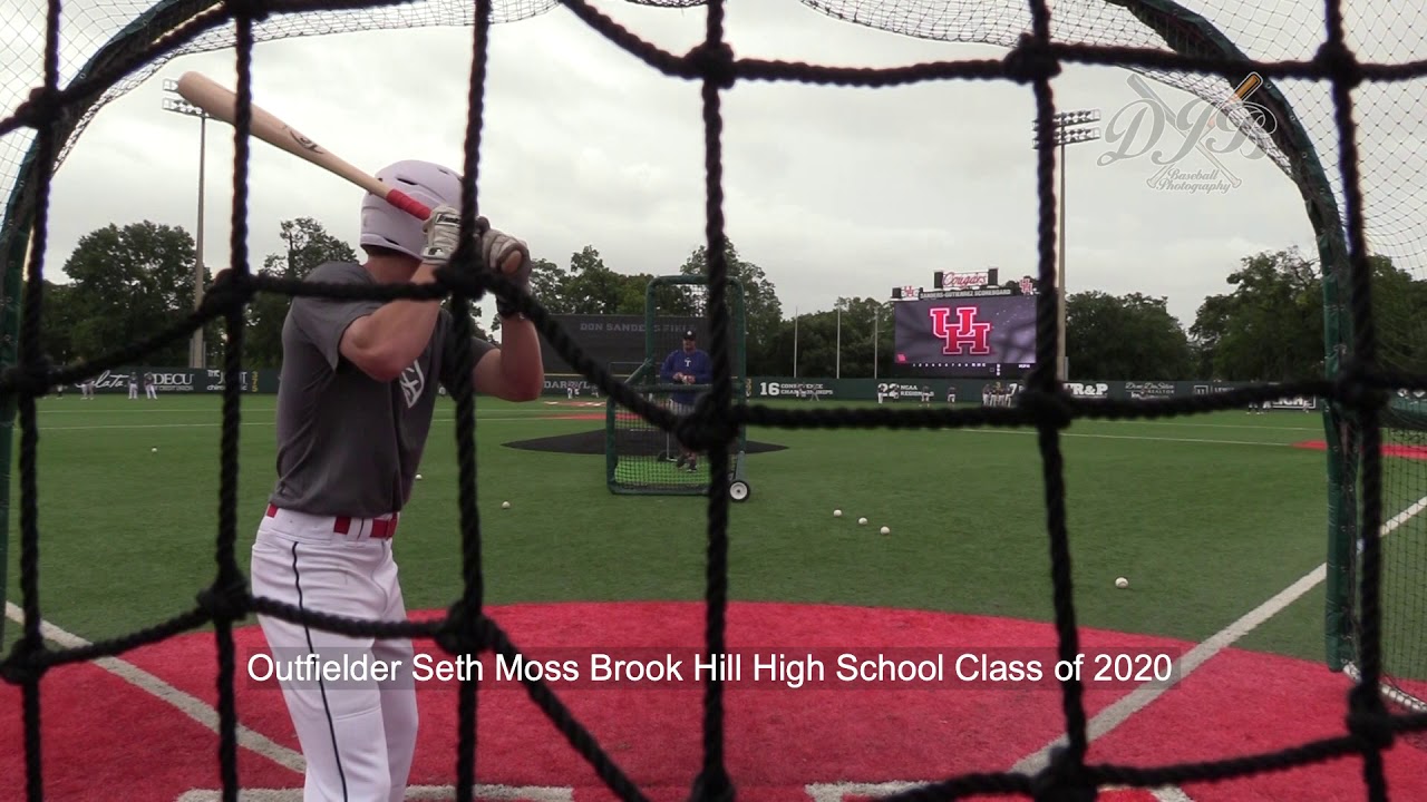 Outfielder Seth Moss Brook Hill High School Class of 2020 - YouTube