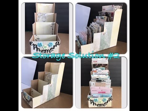 Storage Solutions #2 - Ephemera Storage & FREE Cut File - YouTube