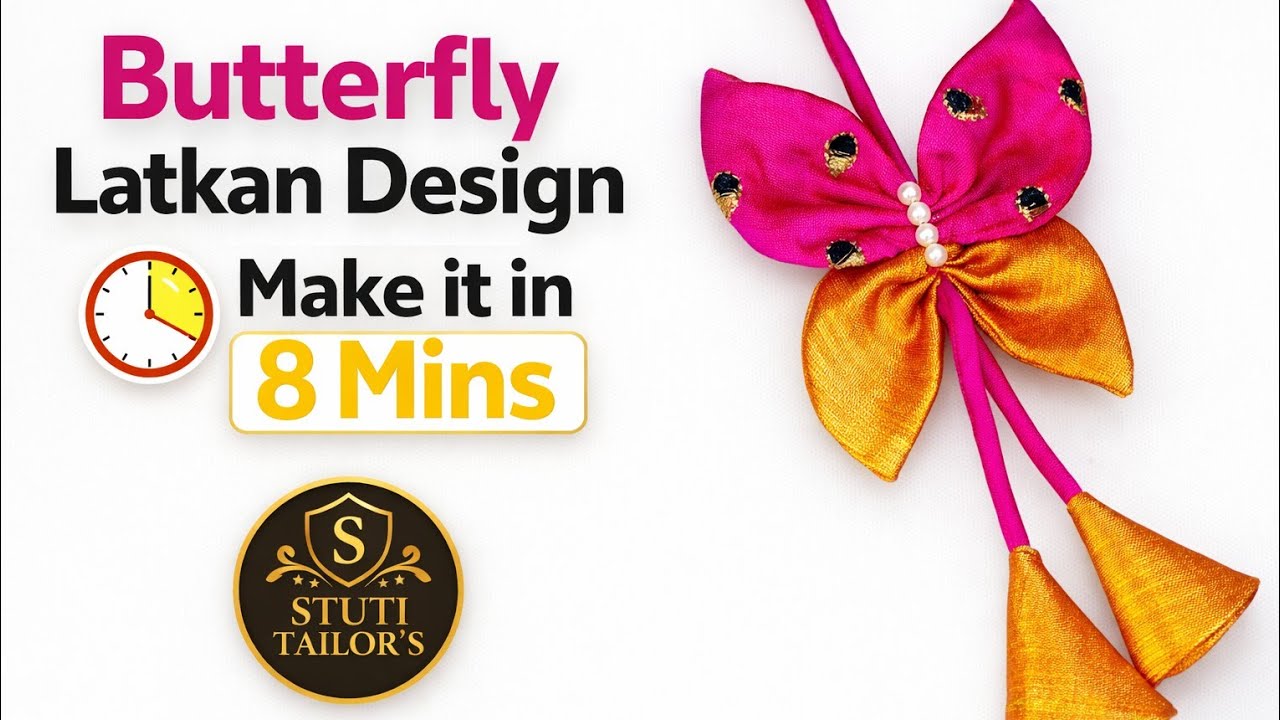 New Butterfly Latkan Design | Easy And beautiful latkan design for ...