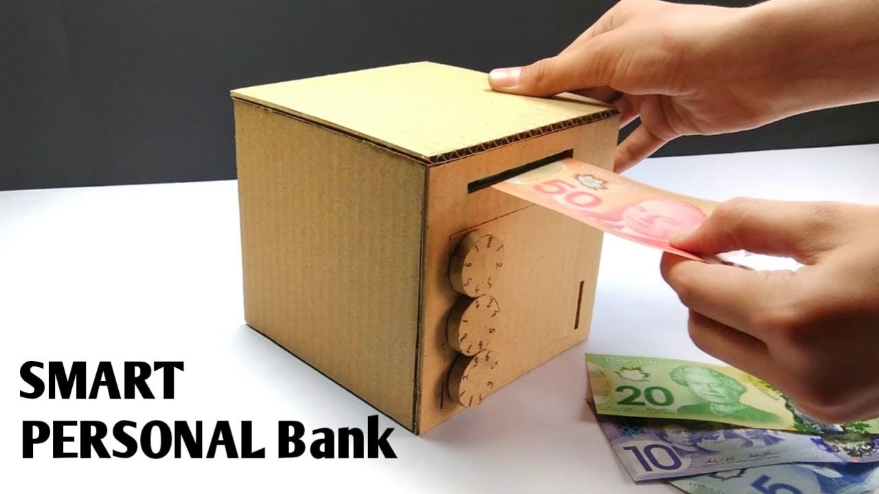 How to make Personal Smart Bank Saving Cash and Coin - YouTube