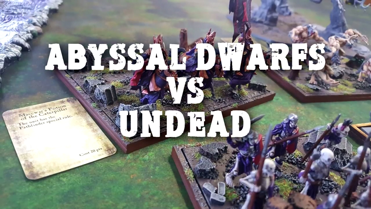 Kings of war battlereport Undead vs Abyssal Dwarf - YouTube
