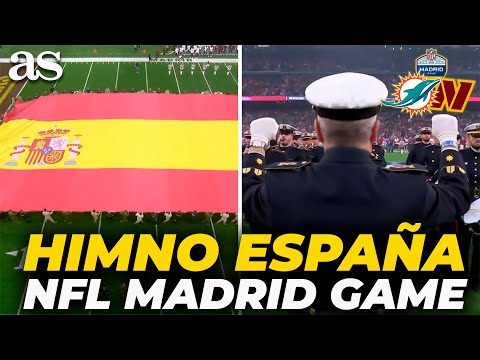 Así sonó el HIMNO de ESPAÑA en el BERNABÉU y el HOMENAJE a la UME | DOLPHINS vs. COMMANDERS