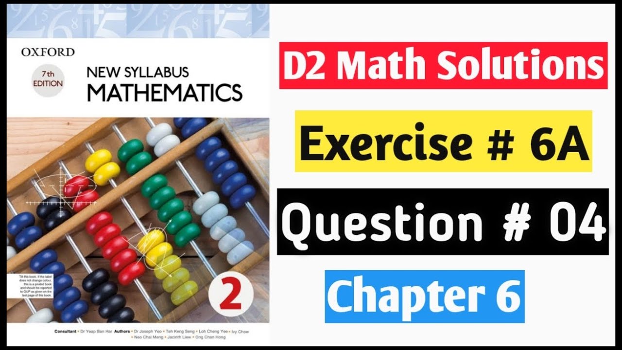 Exercise 6a Question no 4 D2 Math Oxford New Syllabus Mathematics ...