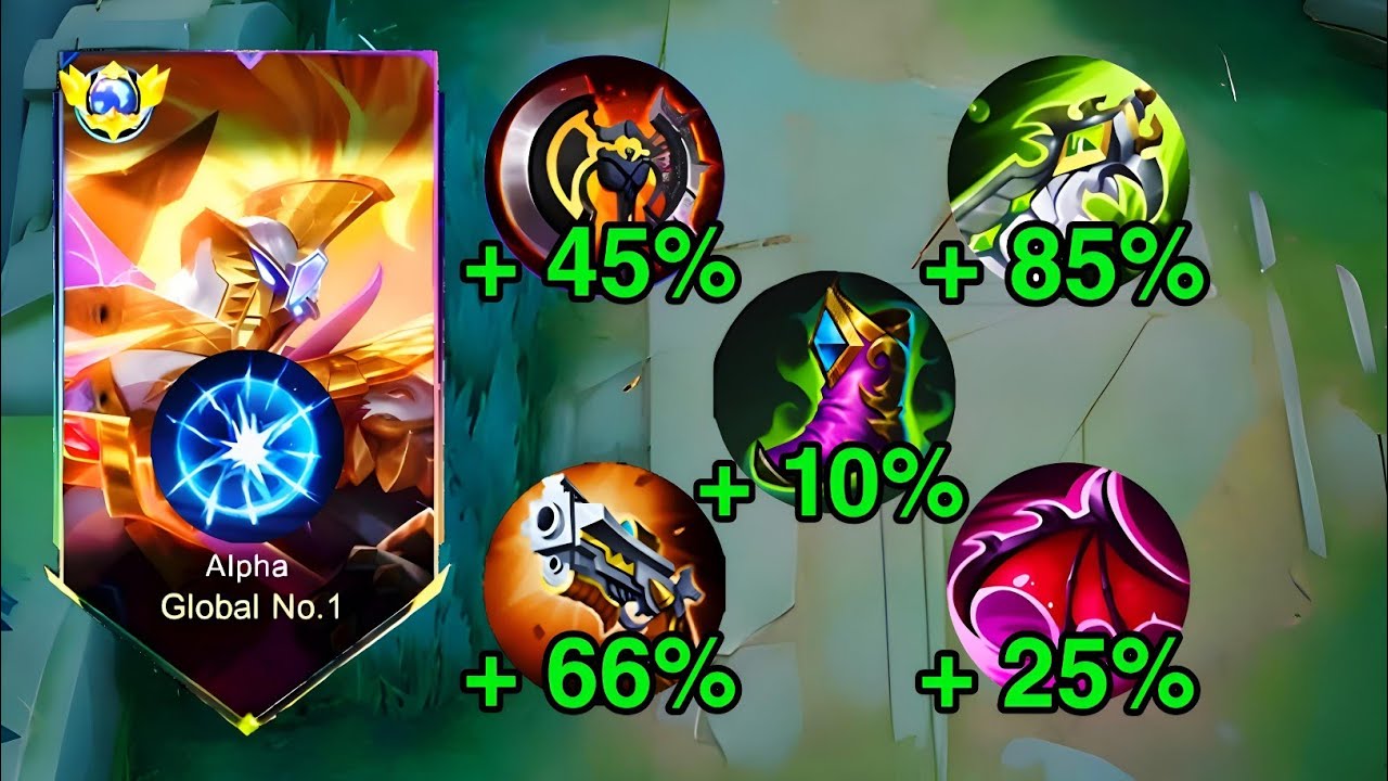 EXP LANE ALPHA MAX DAMAGE BUILD ! BEST EMBLEM FOR ALPHA ! MLBB - YouTube