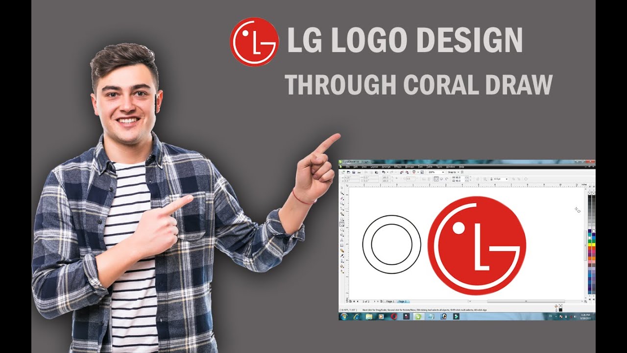 LG LOGO DESIGN THROUGH CORAL DRAW - YouTube