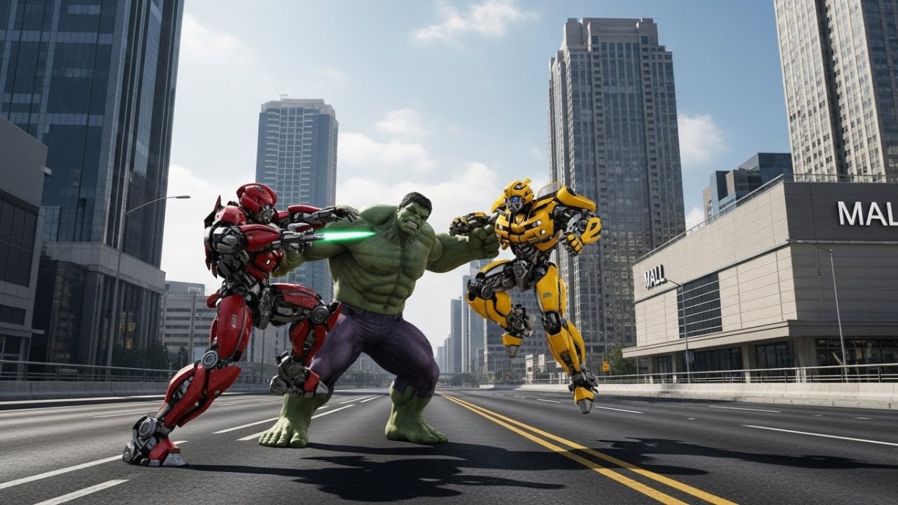 Hulk vs Bumblebee vs Prime - YouTube