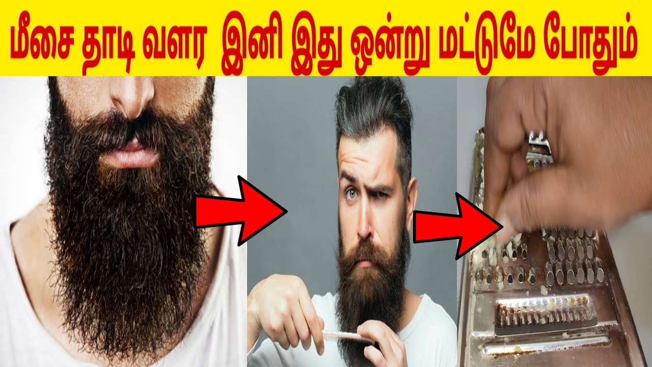 மீசை தாடி வளர இனி இது ஒன்னு மடுமே போதும் how to grow beard in Tamil ...