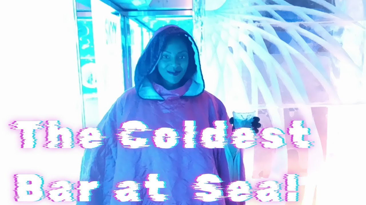 I WENT TO THE COLDEST BAR AT SEA/SKY VODKA ICE BAR/ IT WAS FREEZING ...