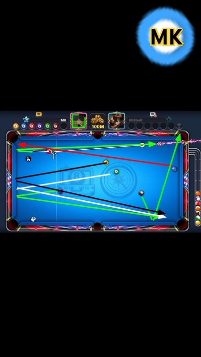 8 ball pool new 100 million table amazing epic game and last trick shot#8ballpool#snooker# ...