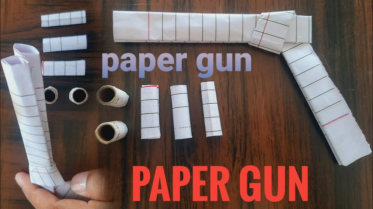 How to make paper gun । कागज से घन बनाए - YouTube