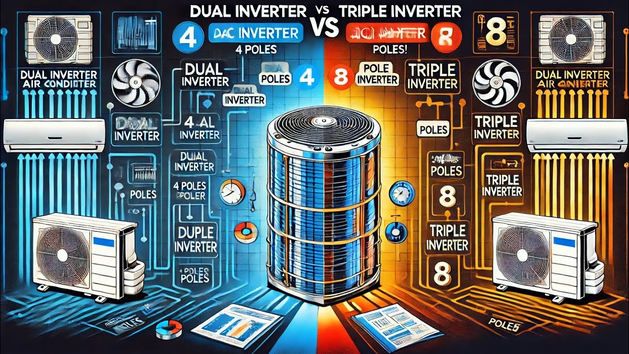 Dual Inverter vs Triple Inverter का सच! AC Compressors में Poles का खेल ...