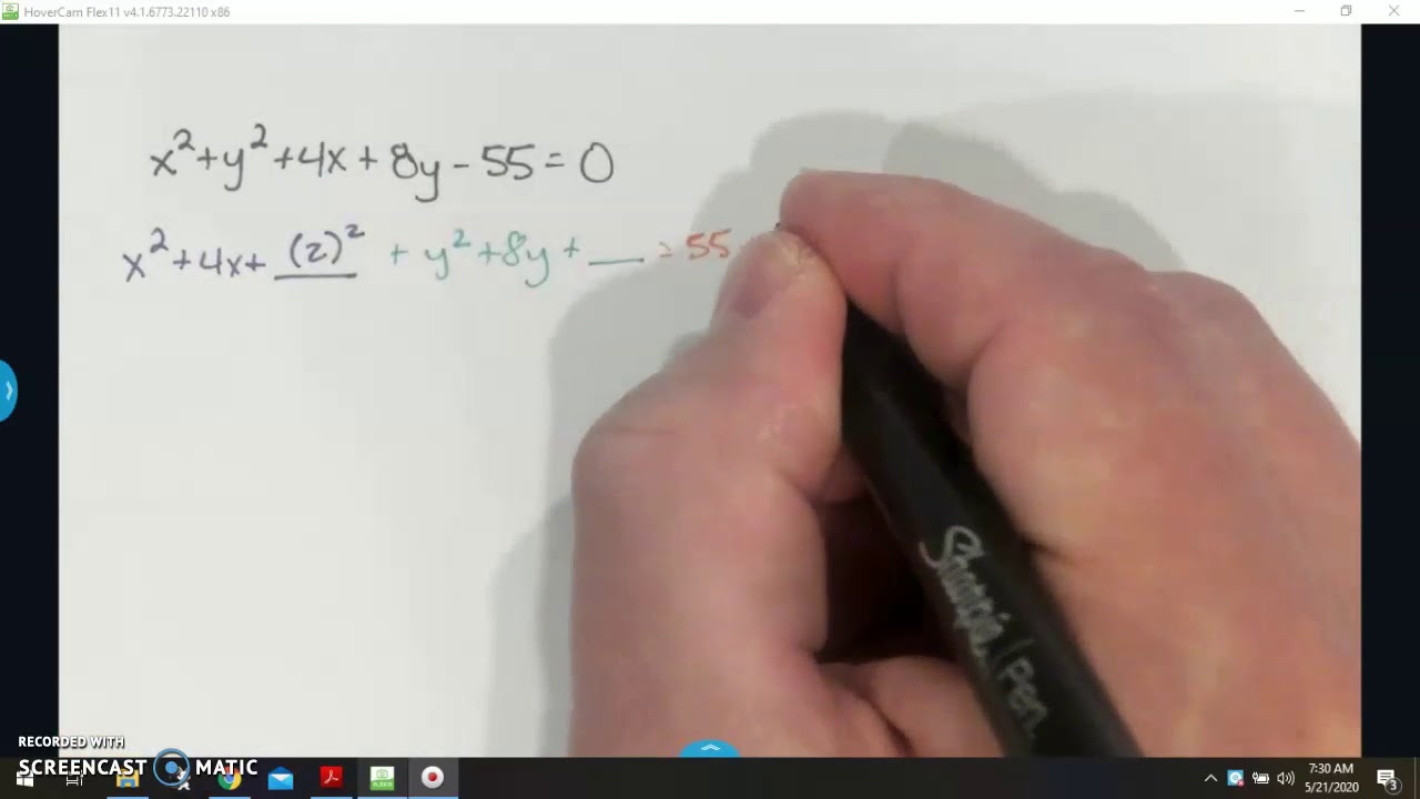 Equations of Circles using Completing the Square - YouTube