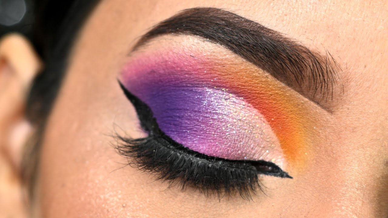 Colourful Cut Crease Eye makeup tutorial #eyemakeup #cutcrease # ...