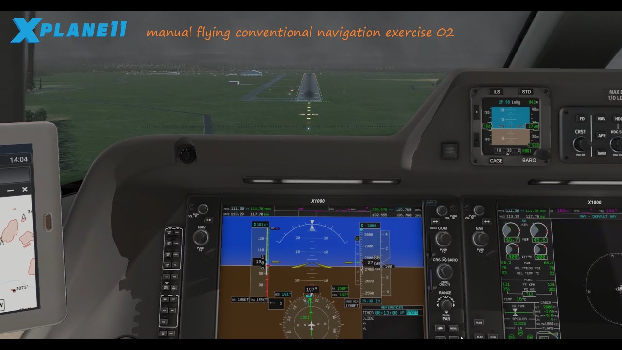 Manual flying and conventional navigation exercise 02 ENGLISH - YouTube