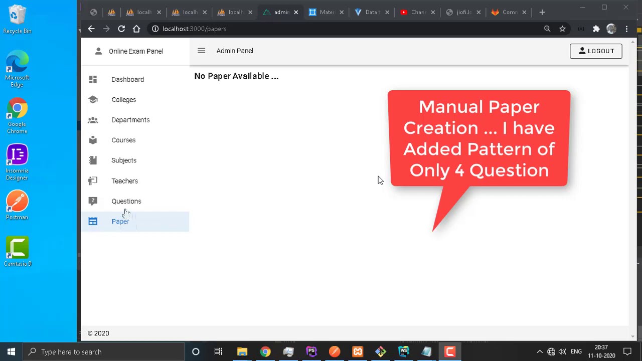 Creating Paper By Selecting Question Manually - YouTube