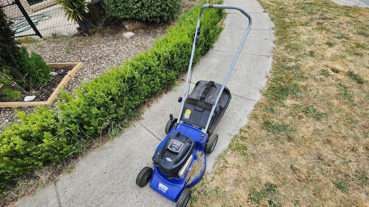 Mowing the Lawn with The Victa Vantage Walk-Behind Lawnmower - YouTube