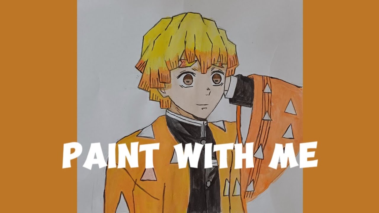 我妻善逸, Zenitsu paint with me 疗愈彩色 - YouTube