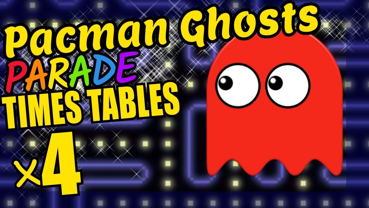 Pacman Ghosts Teaching Multiplication Times Tables x4 Educational Math ...