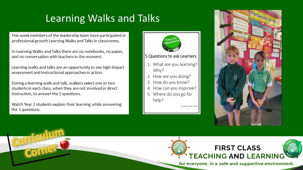 Curriculum Corner: Learning Walks and Talks - YouTube