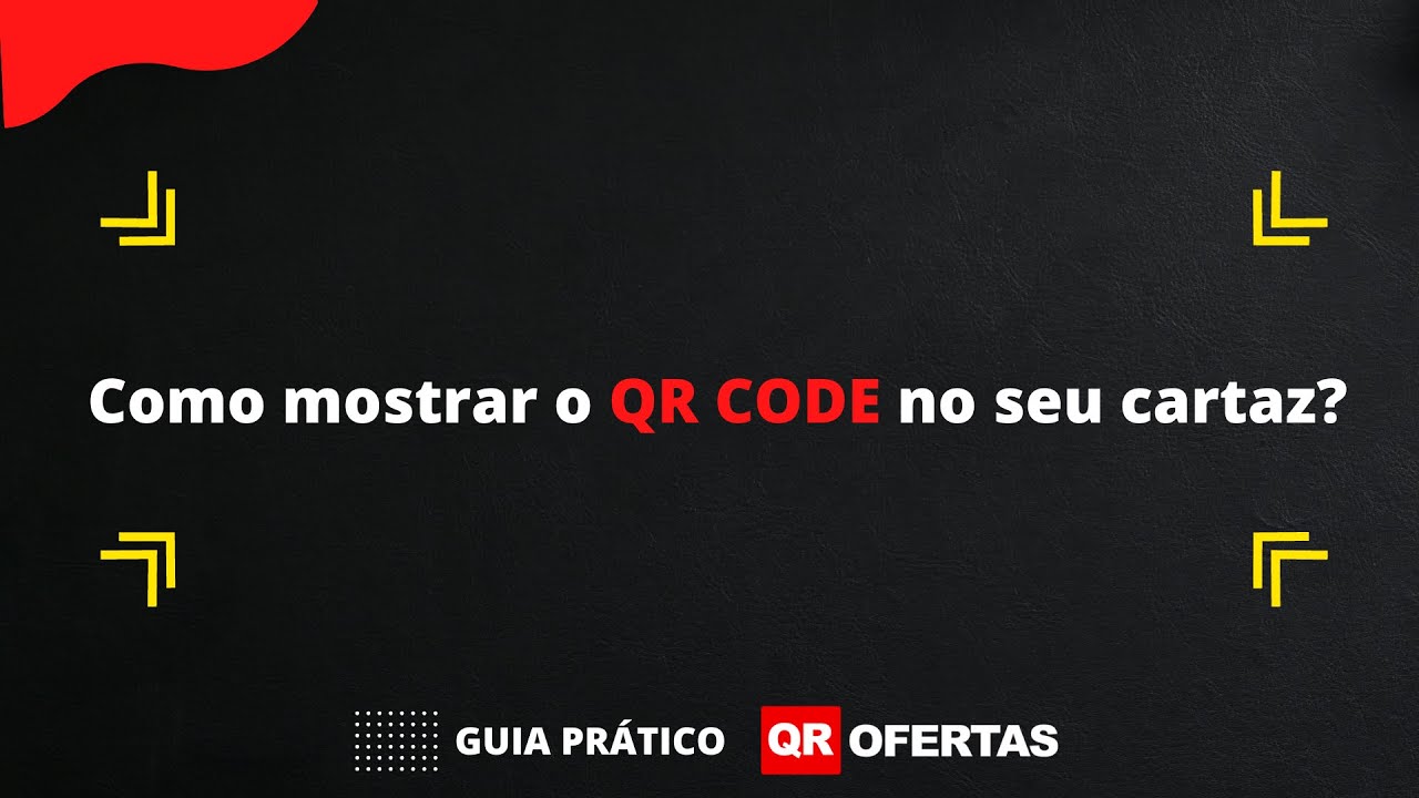 Como mostrar o QR CODE no seu cartaz? - YouTube