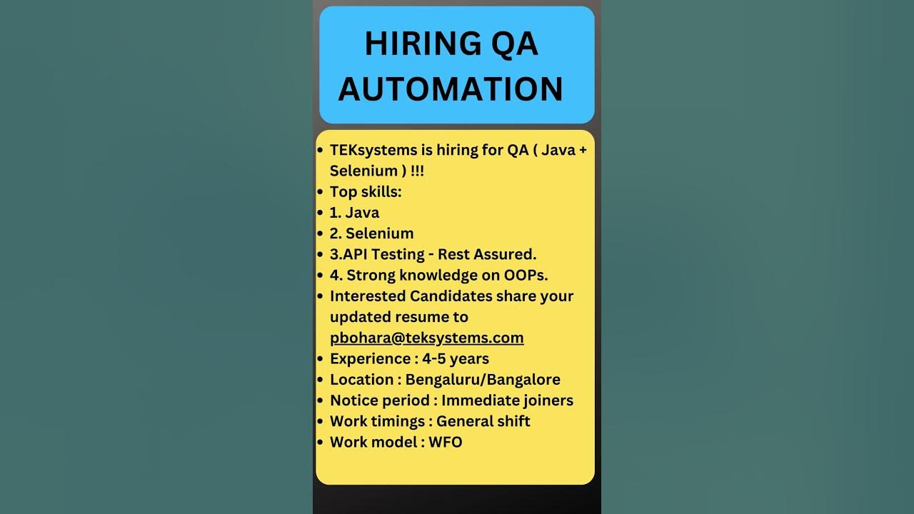 Testing Jobs Automation Testing Testingjobs Youtube