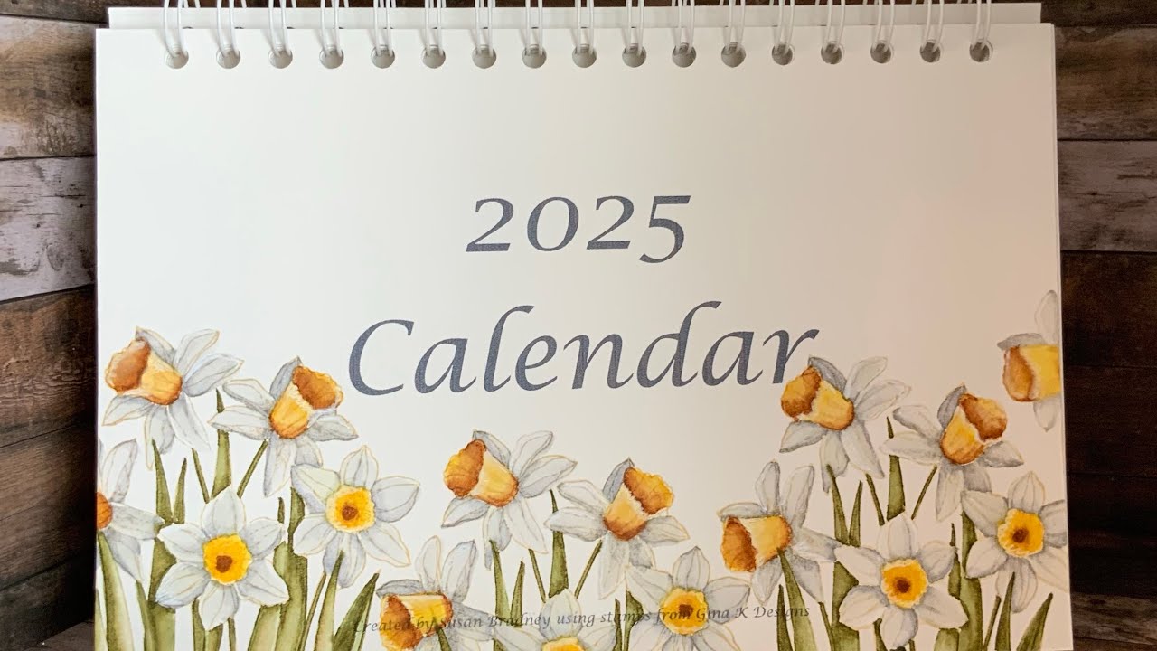 2025 printed tent style desk top calendar with Gina k & Penny black ...