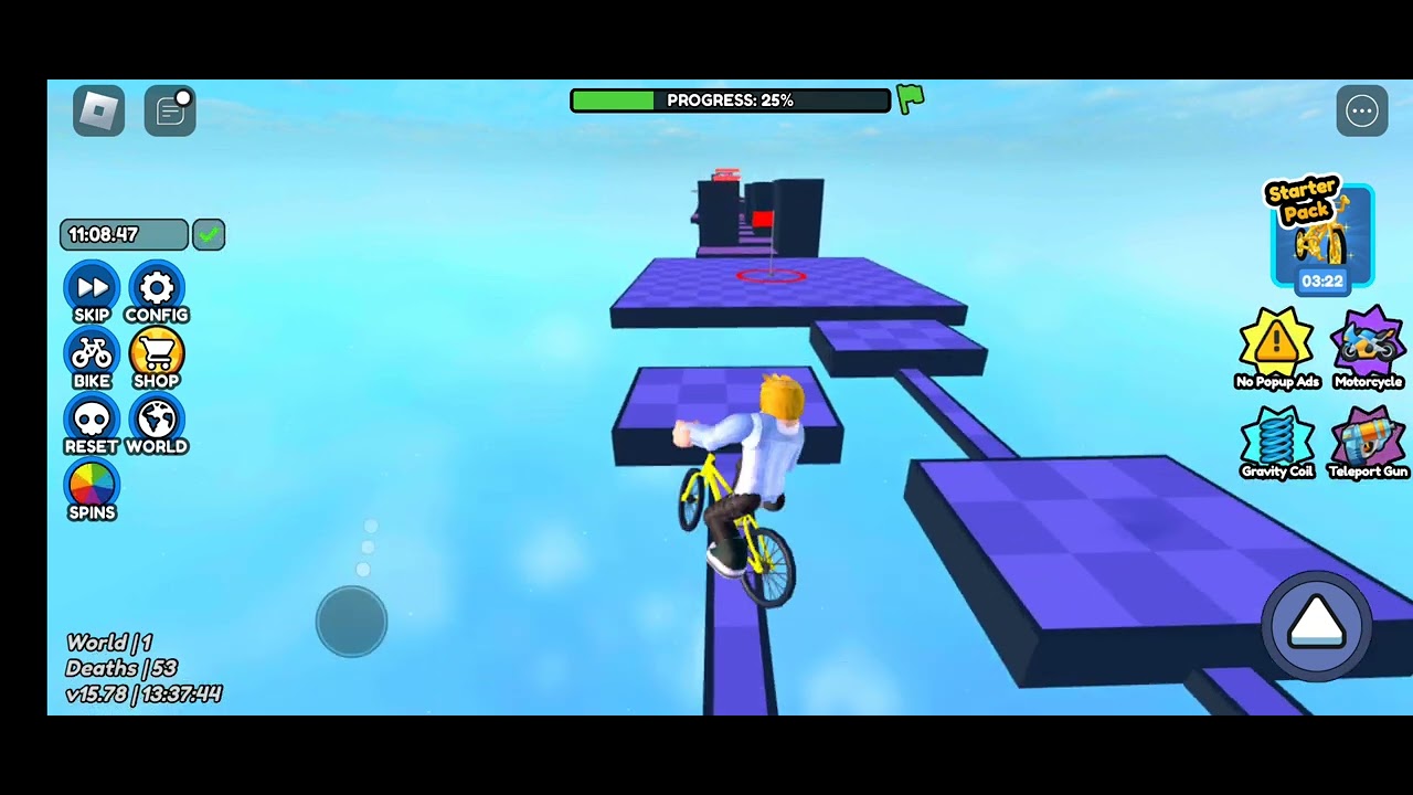 first time playing on roblox button cycle parkour - YouTube