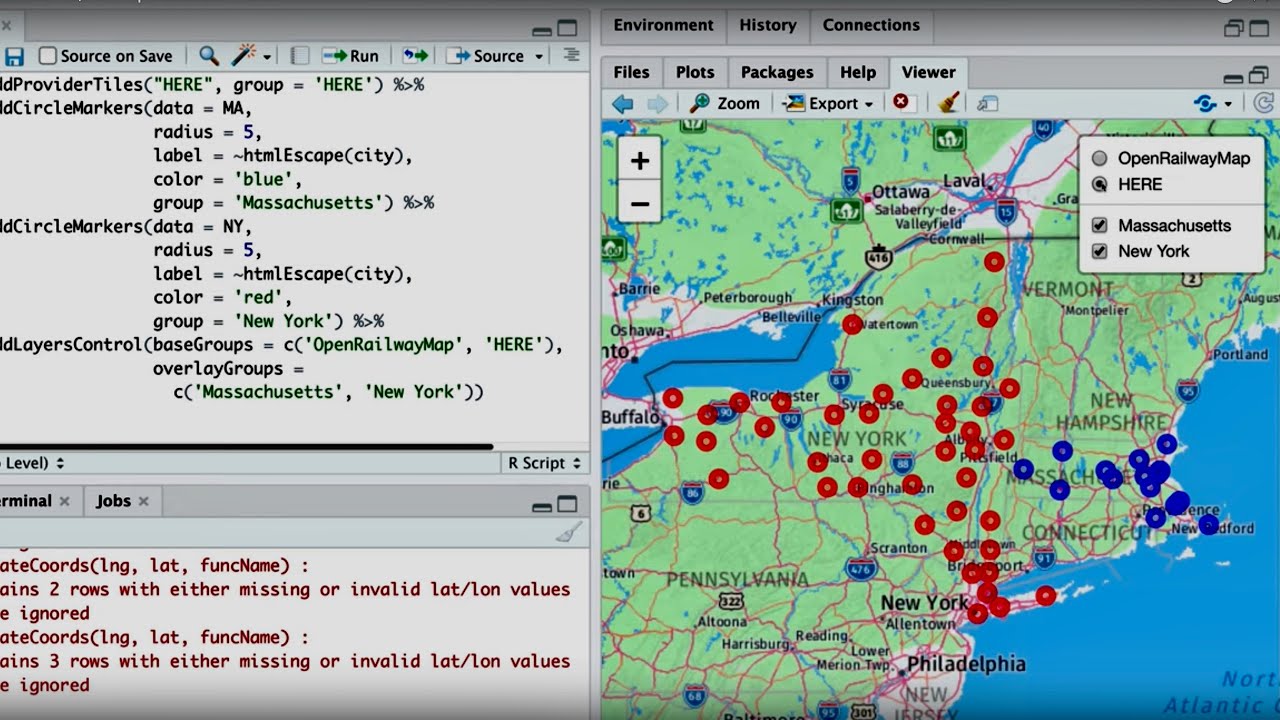 Geographic Plots in R | 4. Map for Two States - YouTube