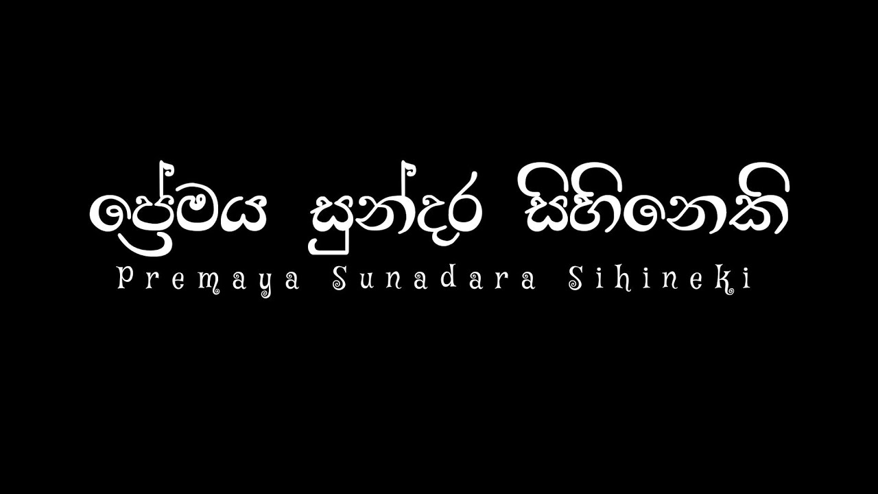 2024 Sinhala song - Premaya Sundara Sihineki (kaviyak wee) || Lyrics Video | VoL 13 - YouTube