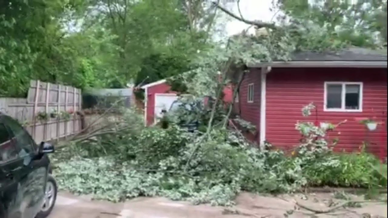 Heavy storm damage across Metro Detroit - YouTube