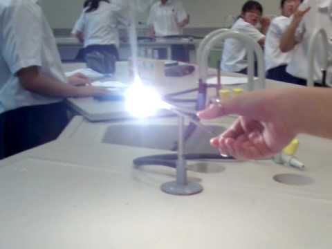 Heating of a magnesium ribbon - YouTube