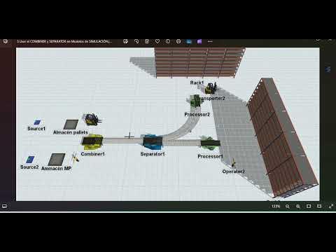 Uso de Combiner y Separator - FlexSim - YouTube