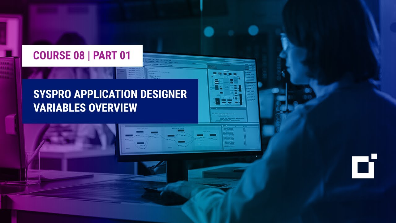 Course 08 | Part 01 | SYSPRO Application Designer Variables Overview - YouTube