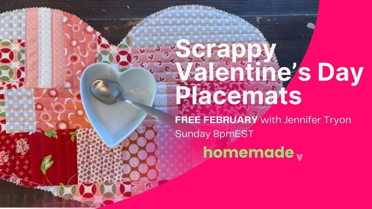 FREE FEBRUARY : Valentine's Day Scrap Place Mats - YouTube