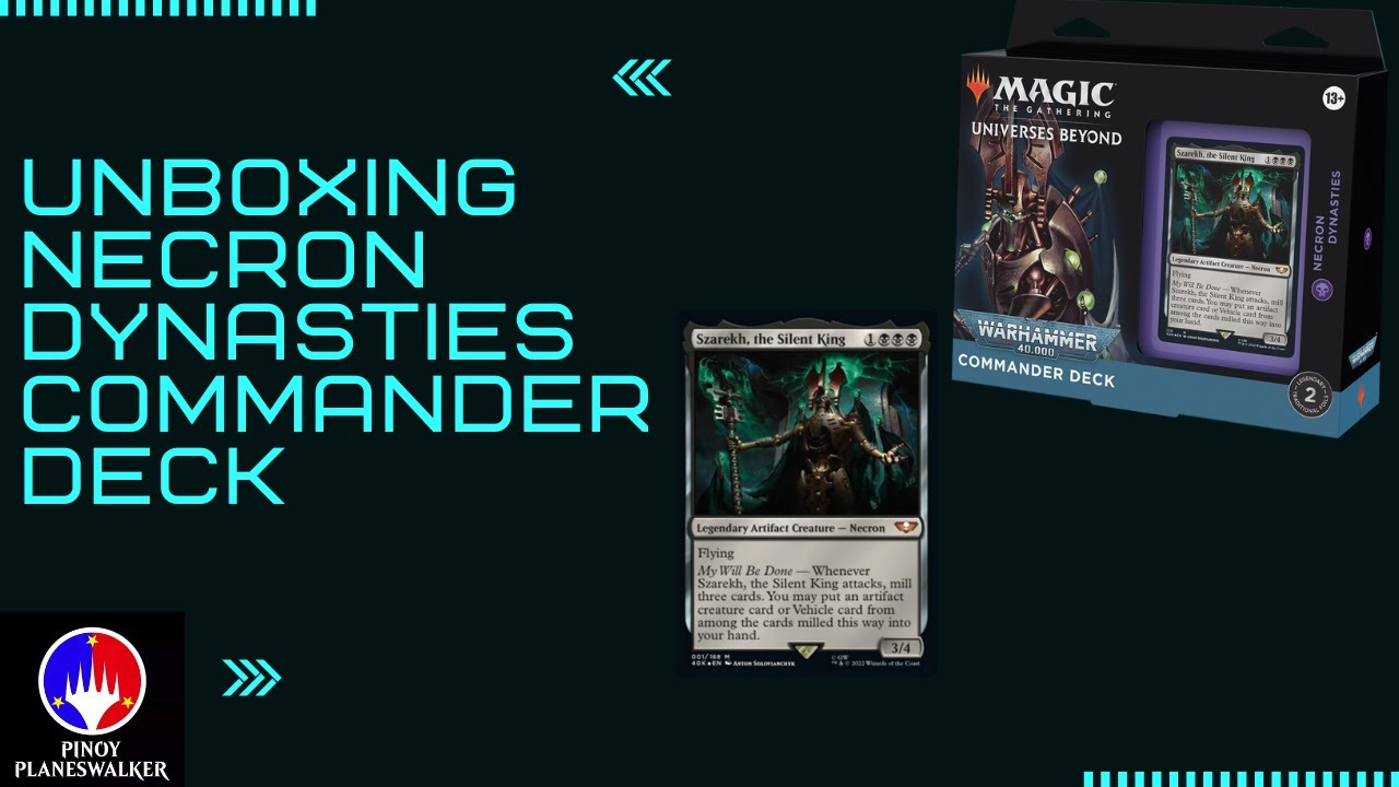 Warhammer 40k Commander Deck Necron Dynasties Unboxing - YouTube