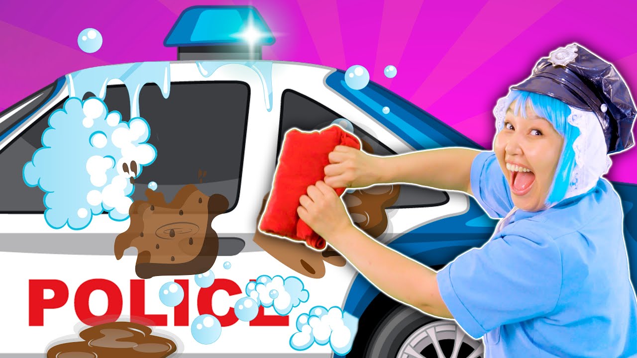 Police Car Wash Song + MORE Lights Kids Song - YouTube