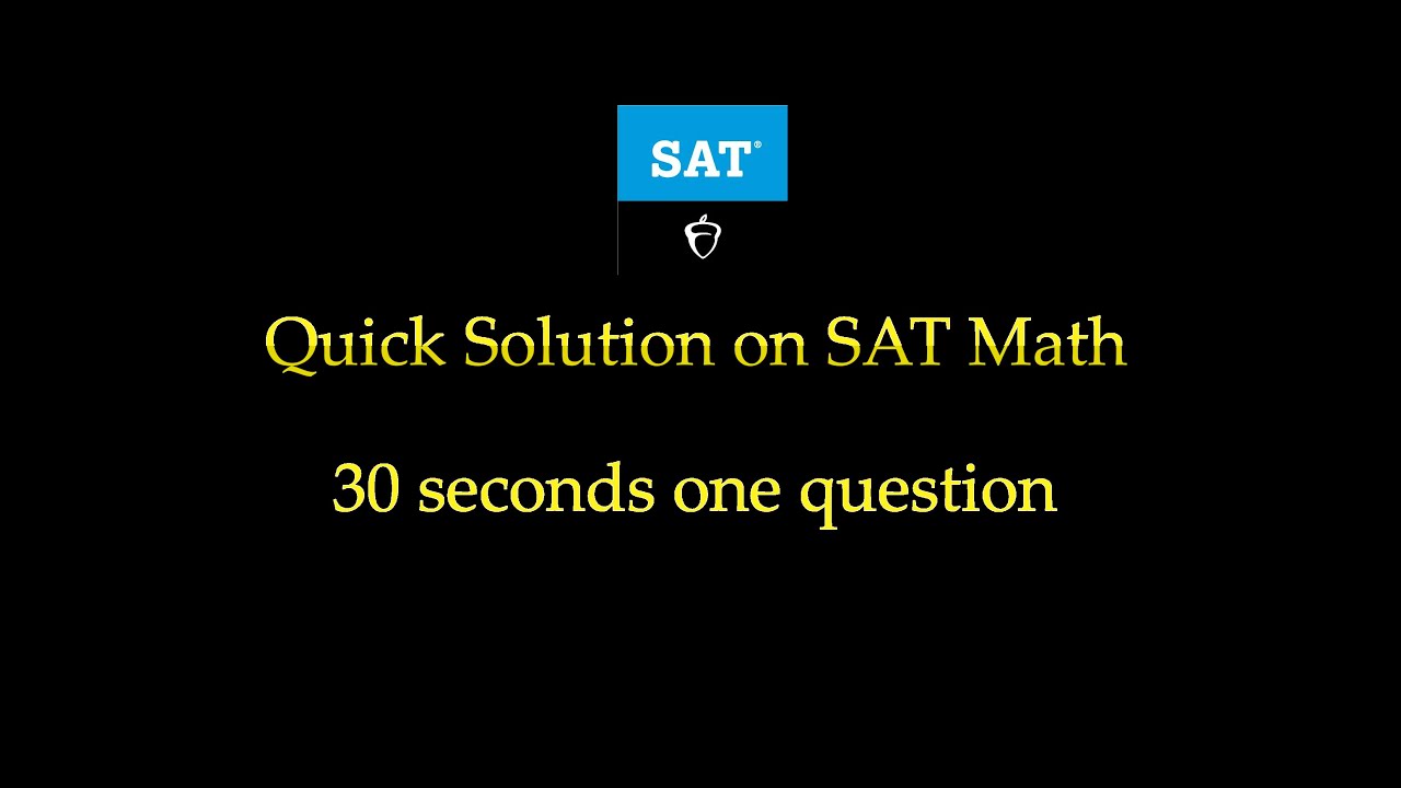 SAT Math Parabola - YouTube