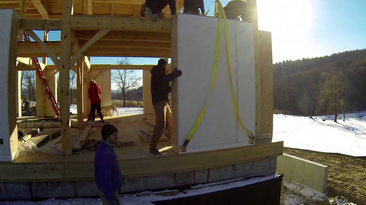 NatureBuilt Wall Systems - prefab strawbale walls - YouTube