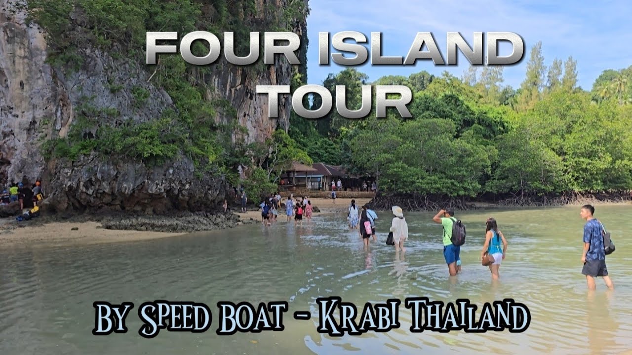 [4K] Four Island Tour by Speed Boat, Krabi Thailand - YouTube