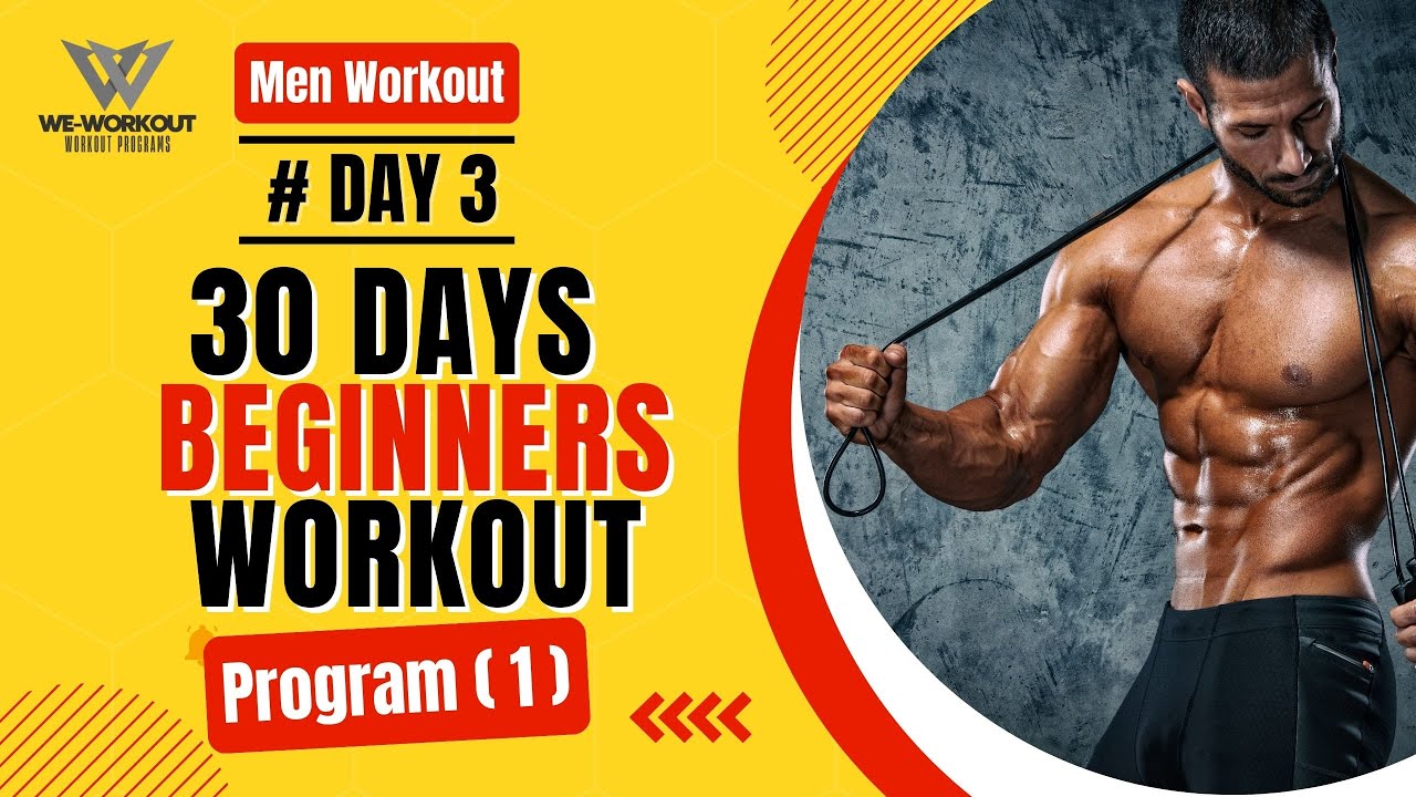 Day 3 Men's Beginner Workout Program: - Energizing Cardio Session - YouTube