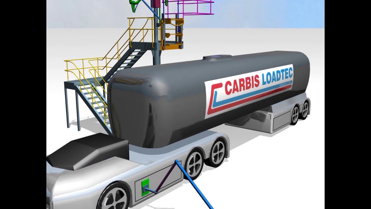 Tanker truck Loading. AUTOLOAD Tanker Loading Arm - YouTube